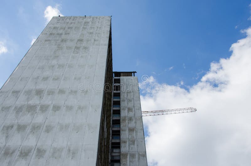 Demolition skyscraper. stock image. Image of shatter - 56765857