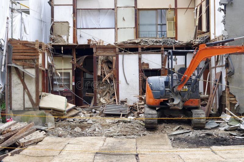 Demolition of the Asphalt of a Road with a Jackhammer Stock Photo ...