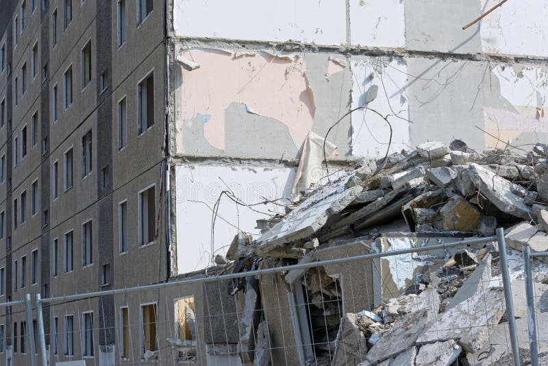 Demolition of Panel Buildings Stock Photo - Image of urban ...
