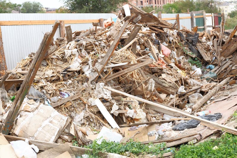 Demolition Waste on the Ground Stock Image - Image of construction ...