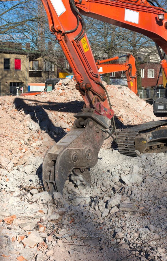 Demolition Work - I - Construction Site Stock Photo - Image of build ...