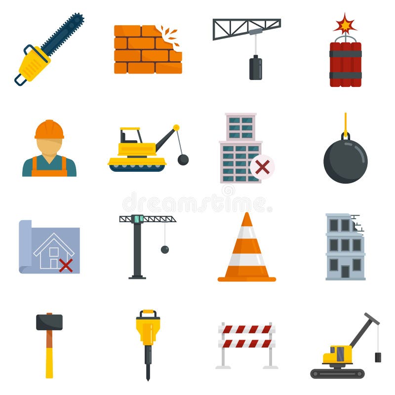 Excavator Demolition Hammer Stock Illustrations – 199 Excavator ...