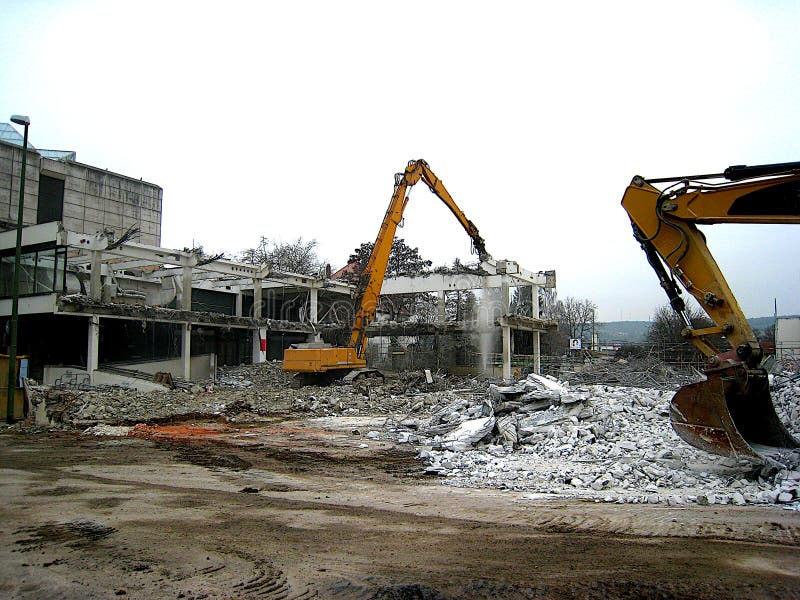 Demolition Work on an Old House Stock Photo - Image of work, building ...