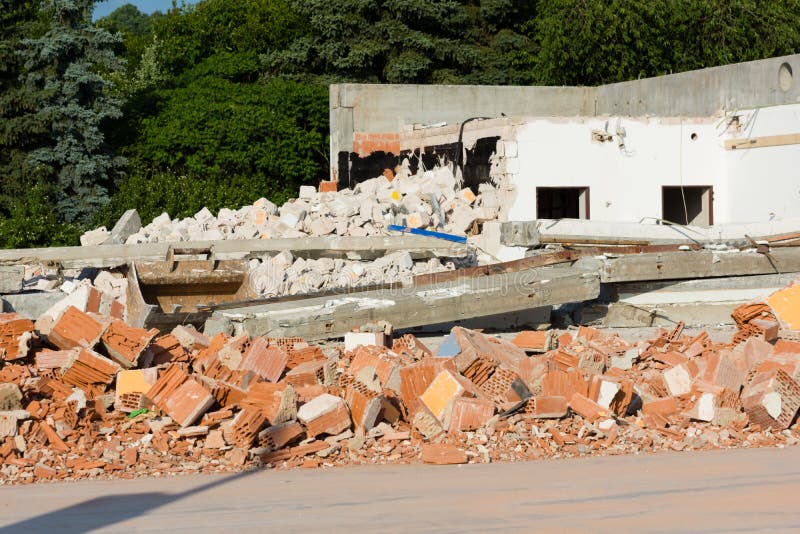 Demolition work stock image. Image of concrete, dismantling - 94894891