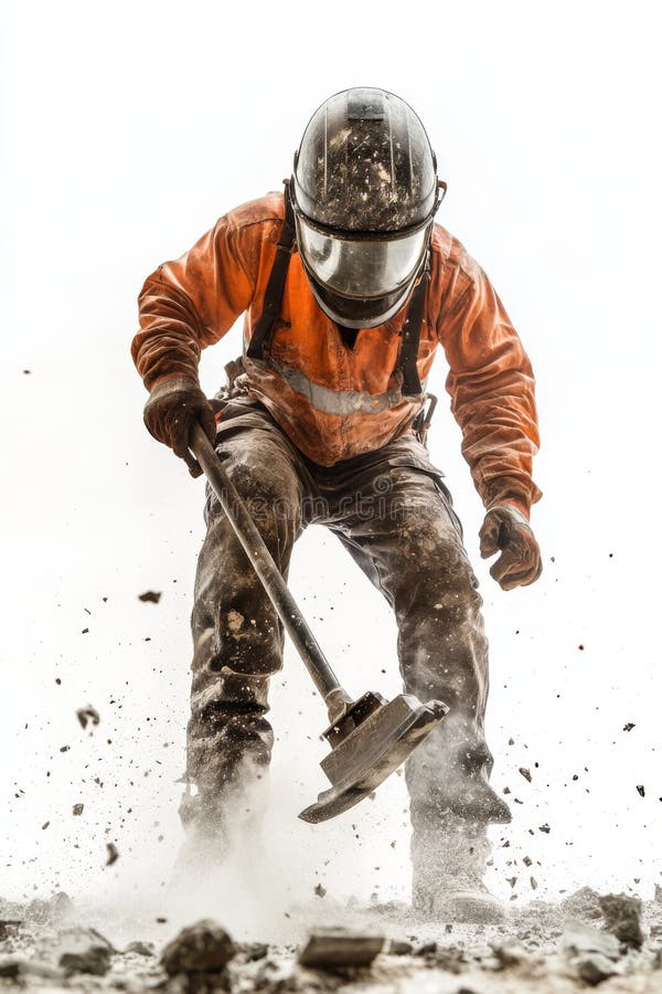 Demolition Worker in Action: Powerful Image of Construction Stock ...