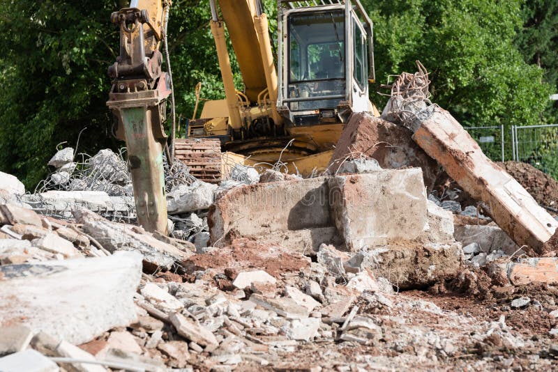 Demolition works stock image. Image of demolish, debris - 96180567