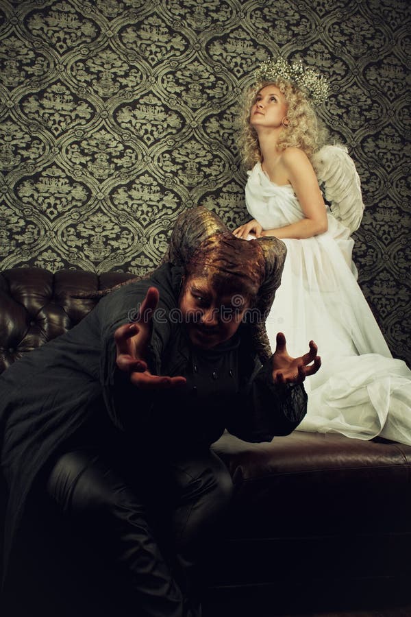 Demon and angel stock image. Image of expression, monster - 31306889