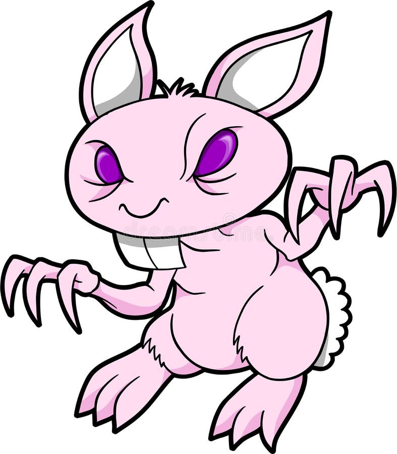 Demon Bunny Vector stock vector. Illustration of rabbit - 4790014