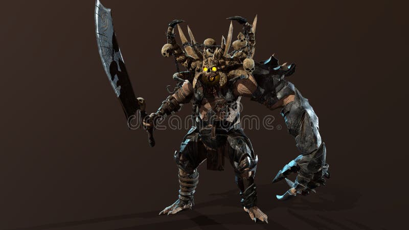 Demon 3d render stock illustration. Illustration of isolated - 145025672