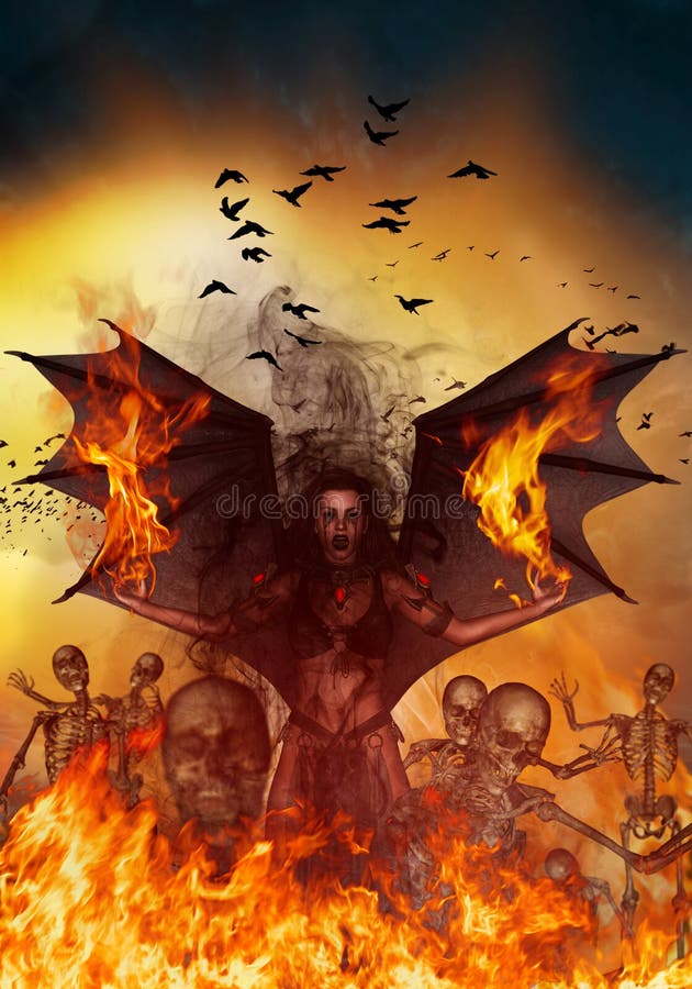 Scream of the Demon stock illustration. Illustration of hell - 109474501