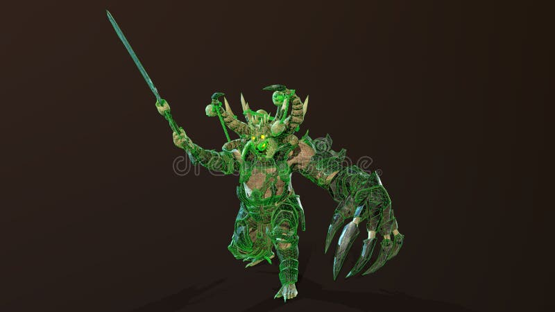 Demon 3d render stock illustration. Illustration of monster - 145025826