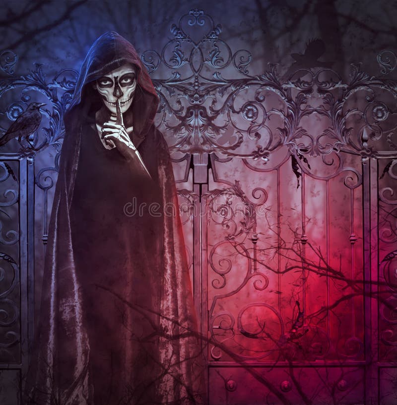 The Angel of Death. Demon of Darkness. Photomanipulation. Stock Photo ...