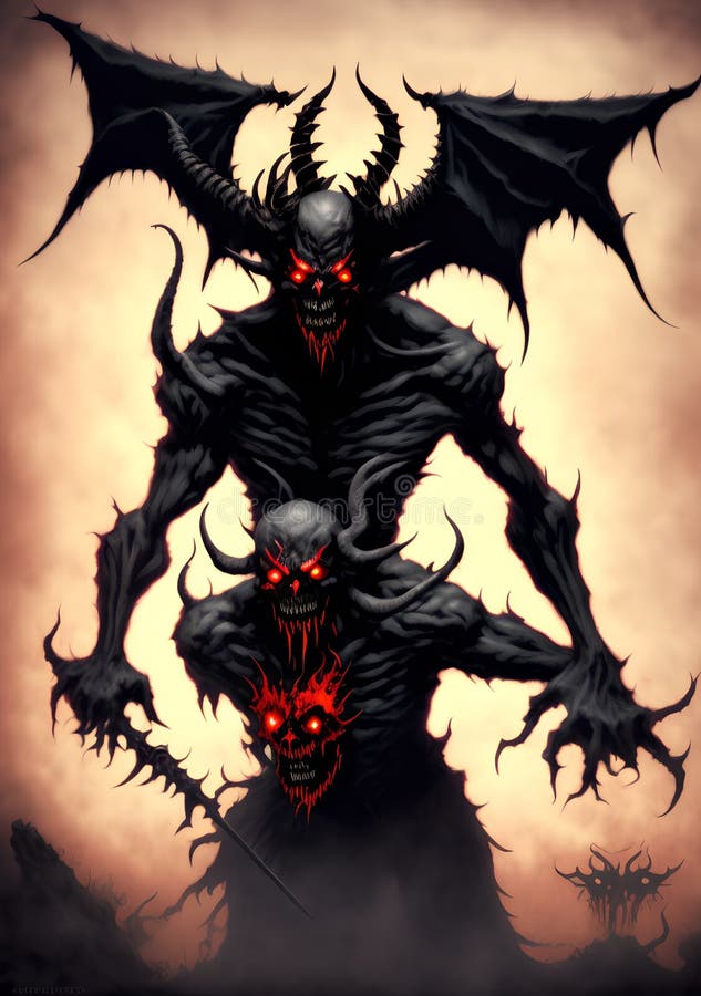 Demon of Death, Generative AI Illustration Stock Illustration ...