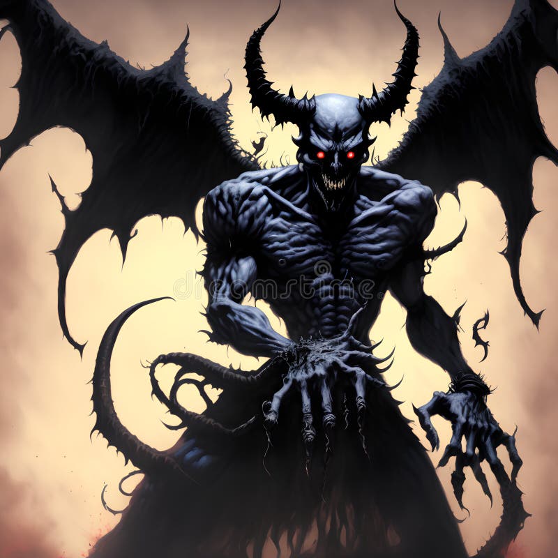 Demon of Death, Generative AI Illustration Stock Illustration ...