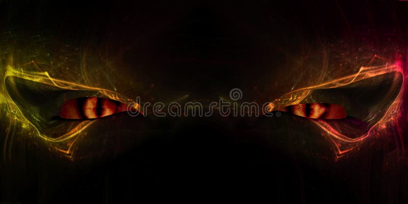 Demon Eyes stock illustration. Illustration of glow, eyes - 25376984