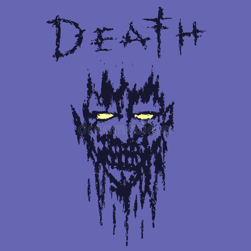 Demon Face Death. Vector Illustration. Stock Vector - Illustration of ...