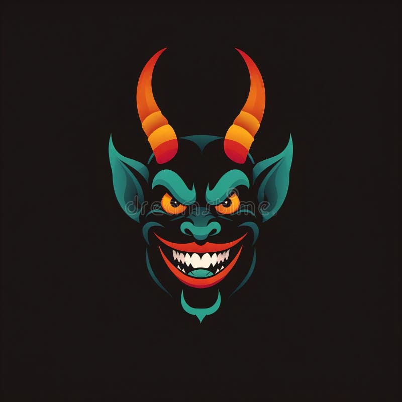 Evil Scary Face Stencil for Halloween Carving. Creepy Spooky Happy ...