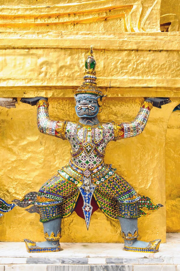 The Demon Guardian in the Grand Palace Stock Photo - Image of phra ...