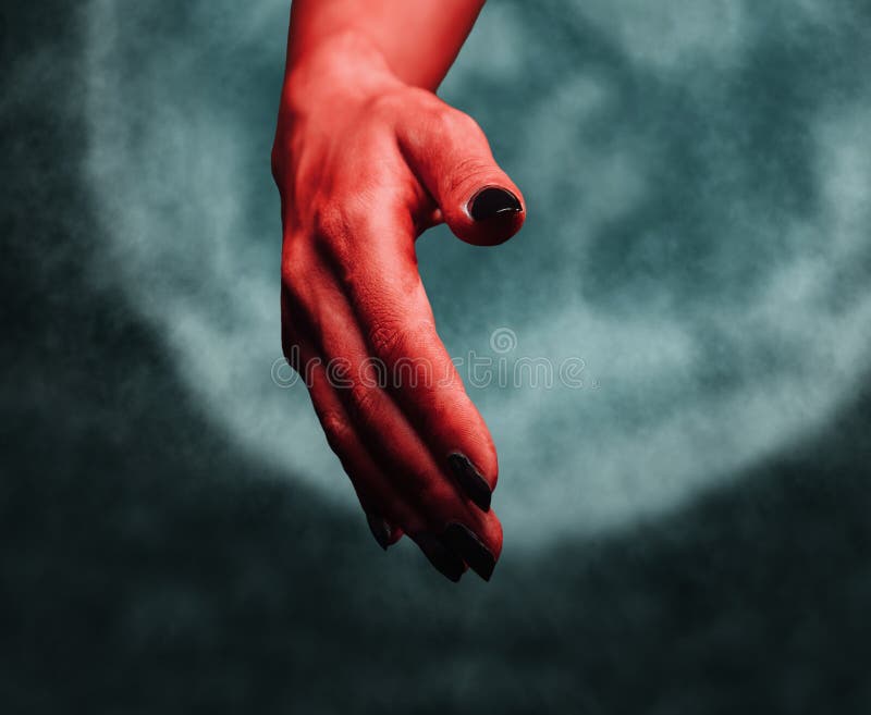 Demon Hand with Gesture Shoot Stock Photo - Image of nails, monster ...
