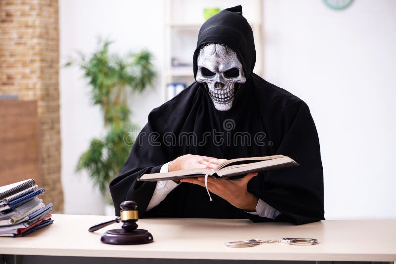Demon Judge Working in the Courthouse Stock Photo - Image of monster ...