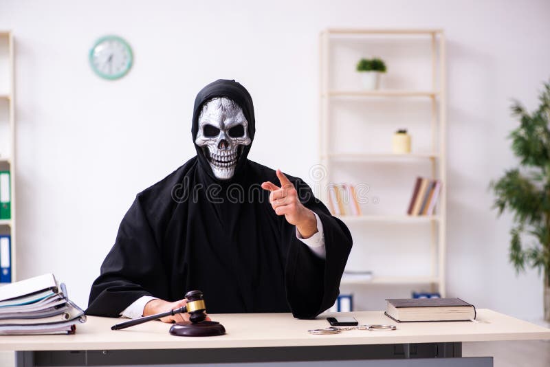 Demon Judge Working in the Courthouse Stock Photo - Image of court ...