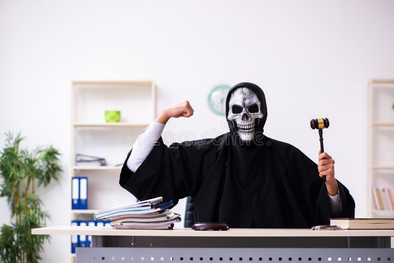 Demon Judge Working in the Courthouse Stock Photo - Image of judge ...