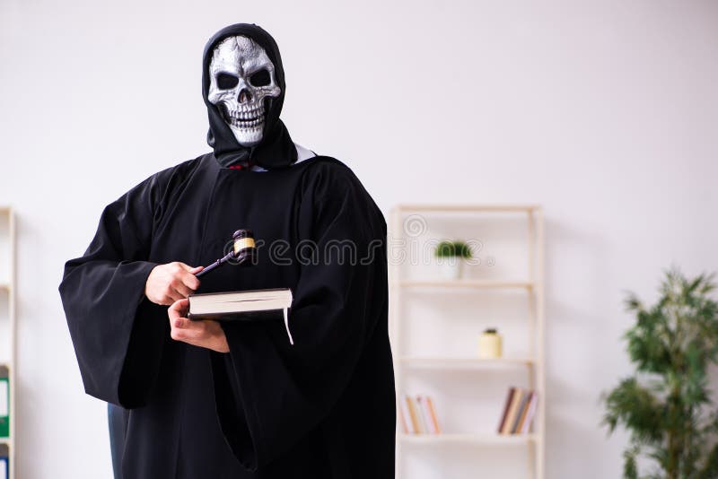 Demon Judge Working in the Courthouse Stock Photo - Image of penal ...