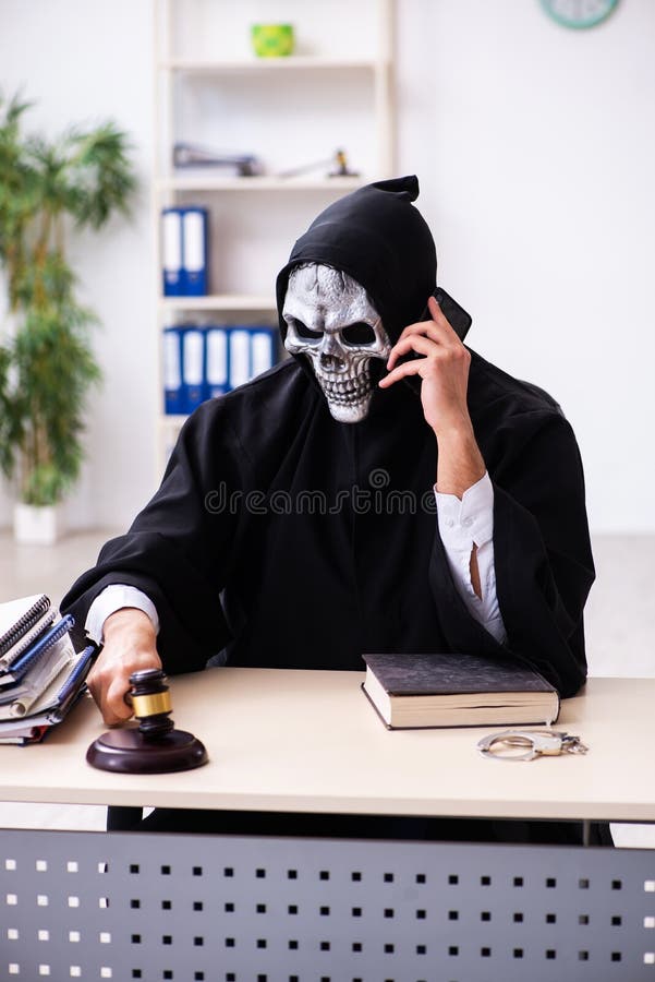 Demon Judge Working in the Courthouse Stock Image - Image of punishment ...
