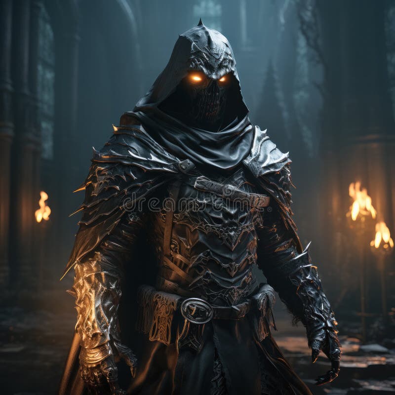 Demon Knight in Heavy Armor, an Armageddon Knight with Darkness in His ...