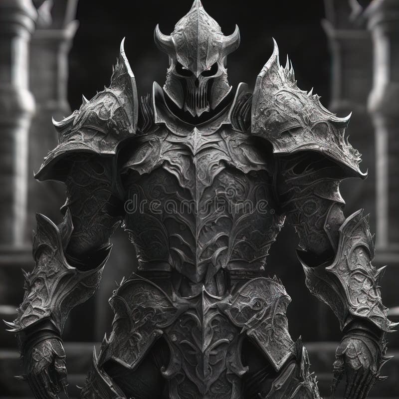 Demon Knight in Heavy Armor, an Armageddon Knight with Darkness in His ...