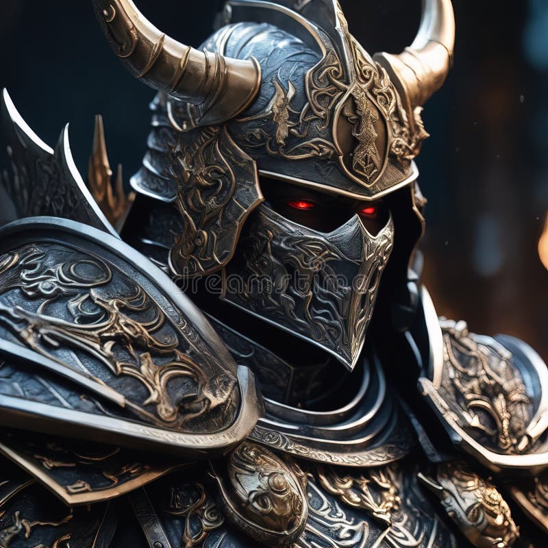 Demon Knight in Heavy Armor, an Armageddon Knight with Darkness in His ...