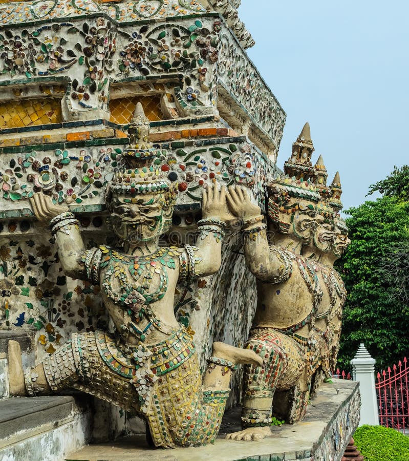 Demon and monkey.6 stock photo. Image of guard, sculpture - 35535204