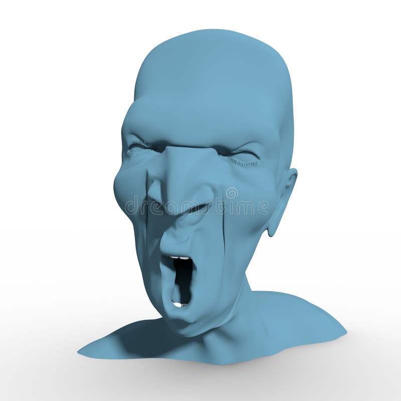 Demon or monster screaming stock illustration. Illustration of person ...