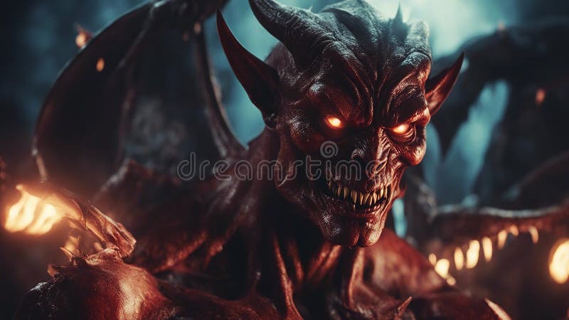 Demon in the Night the Demon Devil. Basic Gradients Used Stock ...