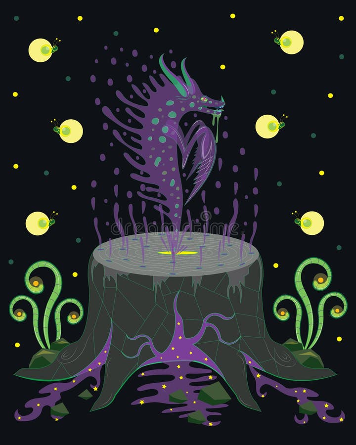 The Demon of a Rotten Stub from Slime Stock Vector - Illustration of ...