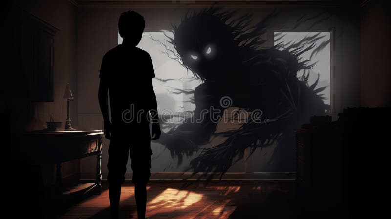 The Demon S Shadow: a Terrifying Monster in Animated Illustrations ...
