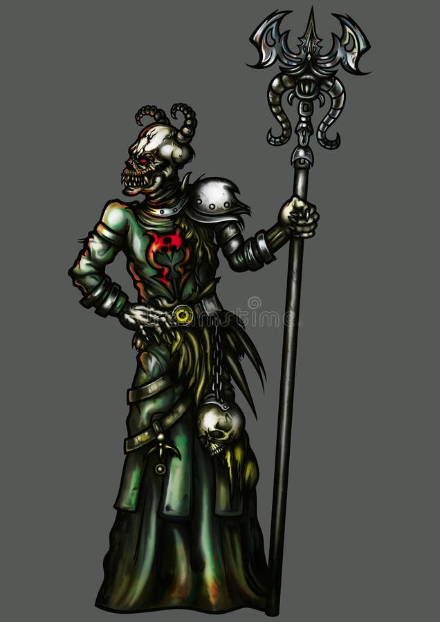 Demon wizard stock illustration. Illustration of magic - 129289406