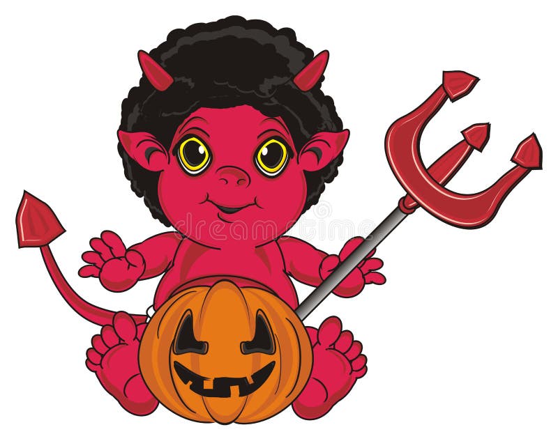 Demone ed i suoi simboli illustrazione di stock. Illustrazione di ...