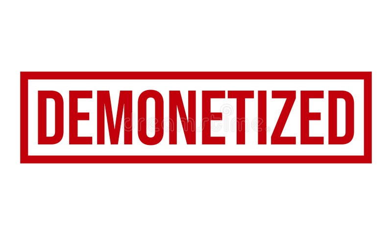 Demonetized Rubber Stamp. Demonetized Grunge Stamp Seal Vector ...