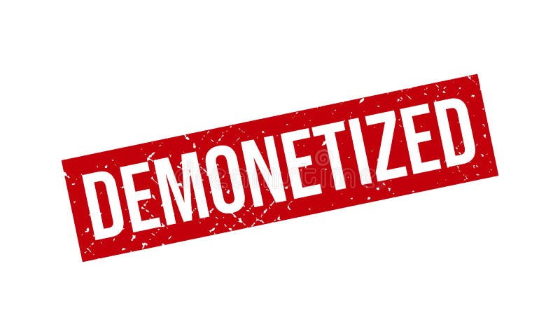 Demonetized Rubber Stamp. Demonetized Grunge Stamp Seal Vector ...