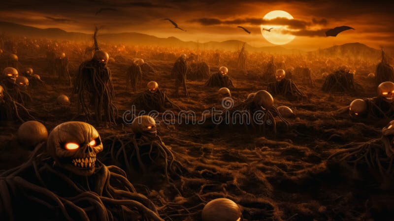 Demonic Creatures with Skull and Roots Generated by Ai Stock ...