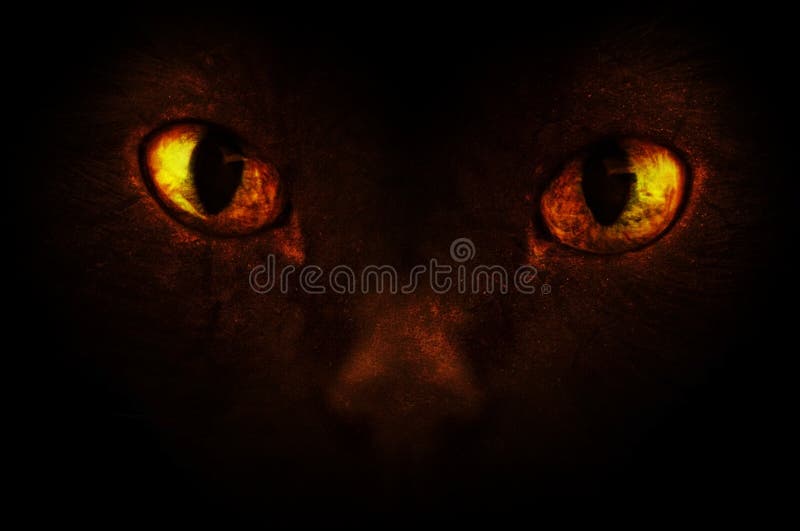 Evil Red Devil Demonic Eyes Stock Illustration - Illustration of ...