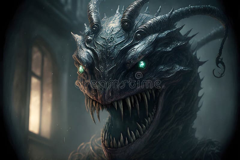 Demonic Nightmare Beast Covered with Sharp Thorns, Neural Network ...