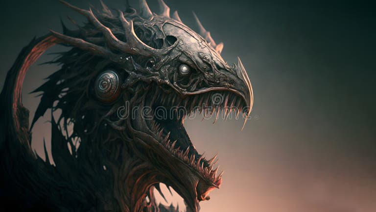 Demonic Nightmare Beast Covered with Sharp Thorns, Neural Network ...