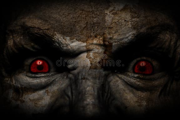 Demonic Ugly Face Looking at You Stock Image - Image of distraught ...