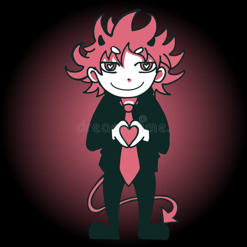 Demonio lindo ilustración del vector. Ilustración de muchacho - 43821043