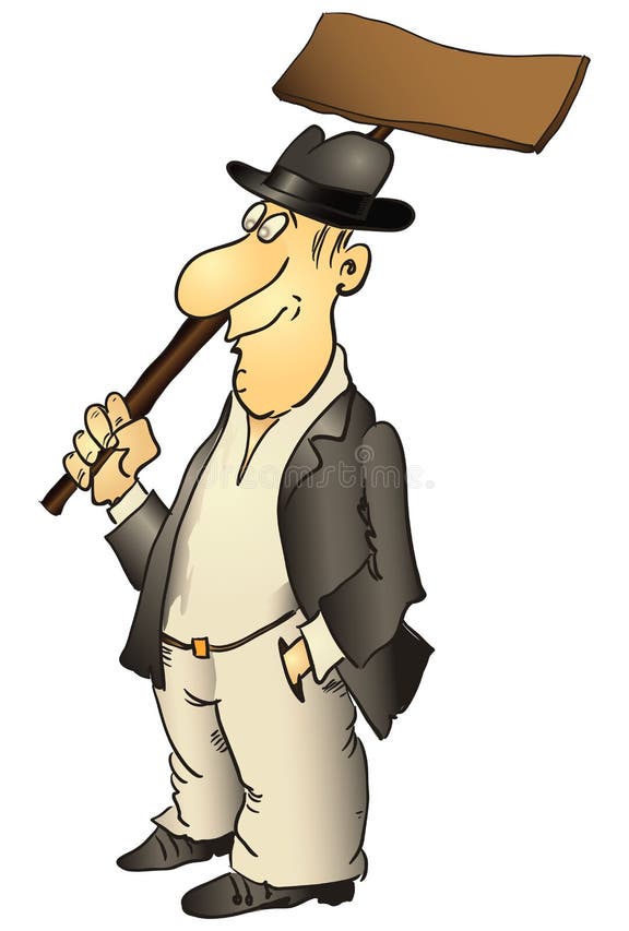 Demonstrant stock vector. Illustration of pose, employee - 38895158