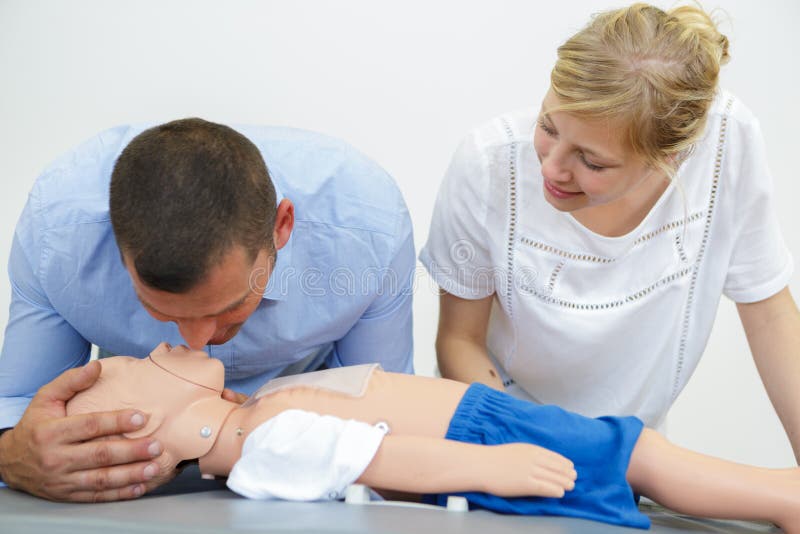 Demonstrating Proper Cpr for Rescue Operation Stock Photo - Image of ...