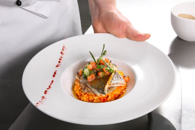 Demonstrating risotto stock image. Image of cooking, professional ...