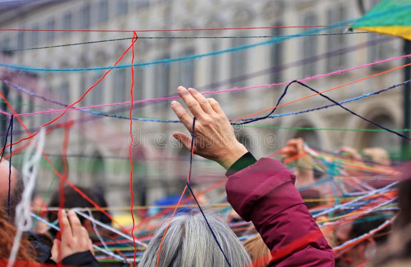Demonstration editorial stock photo. Image of flash, turin - 18321928